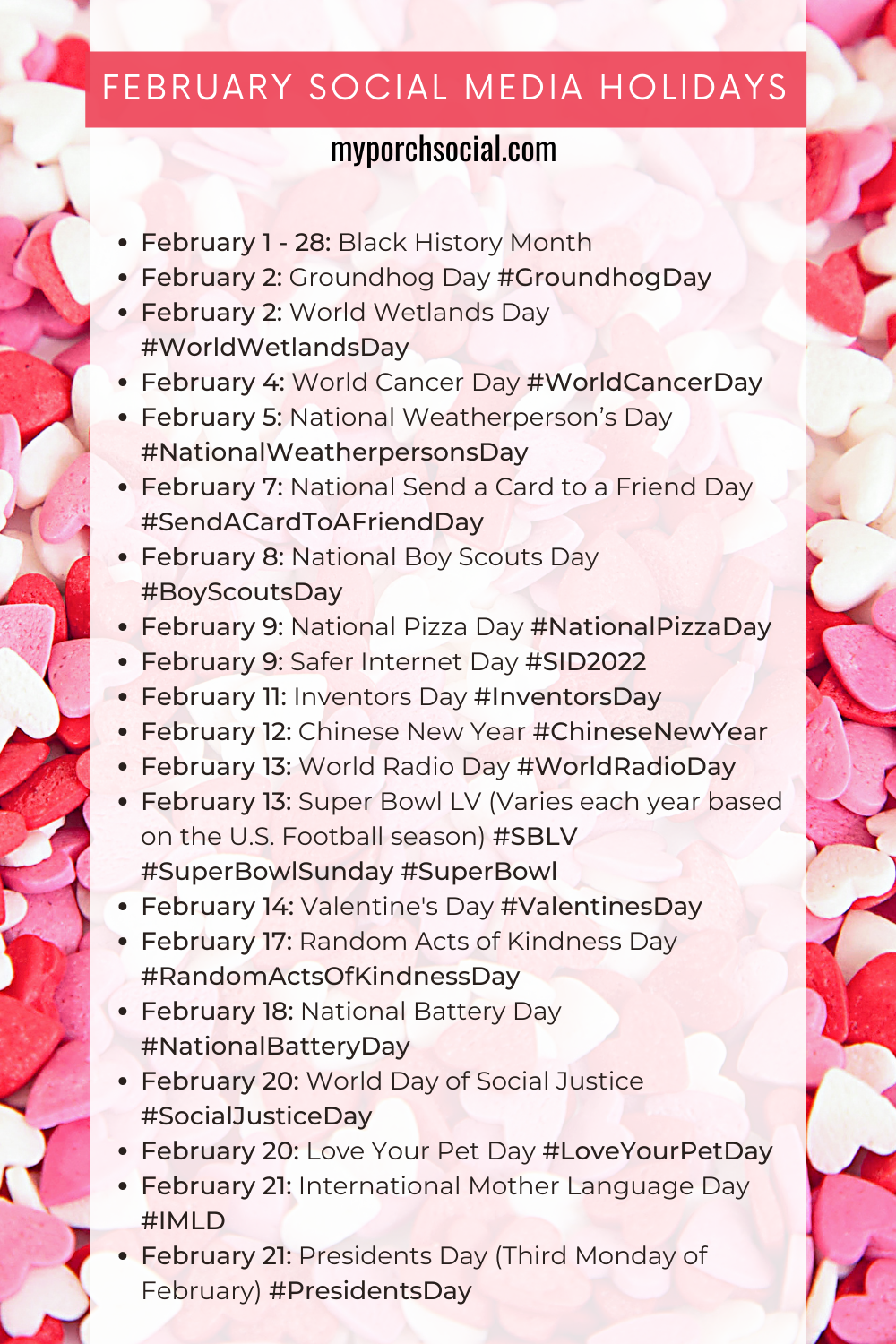 What to Post on Social Media This February | myporchsocial.com
